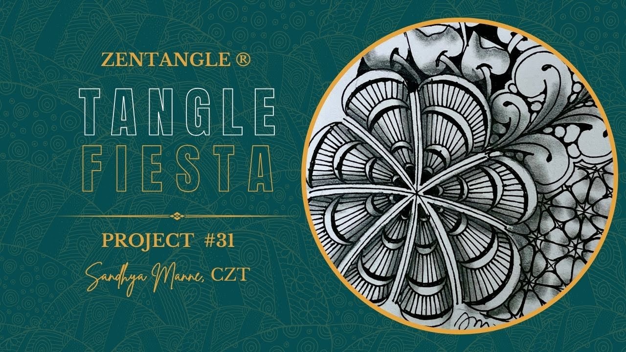 Tangles DRUPE, FLUX, POKE LEAF, NZEPPLE Tangle Fiesta #31 - YouTube
