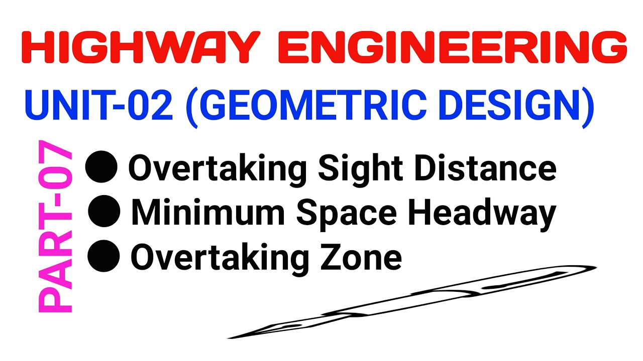 overtaking sight distance | minimum space headway | overtaking zone ...