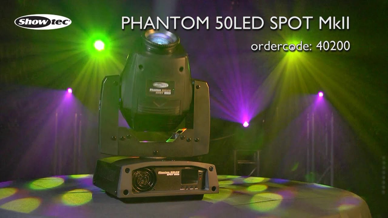 Showtec Phantom 50 LED Spot MKII. Ordercode: 40200. - YouTube