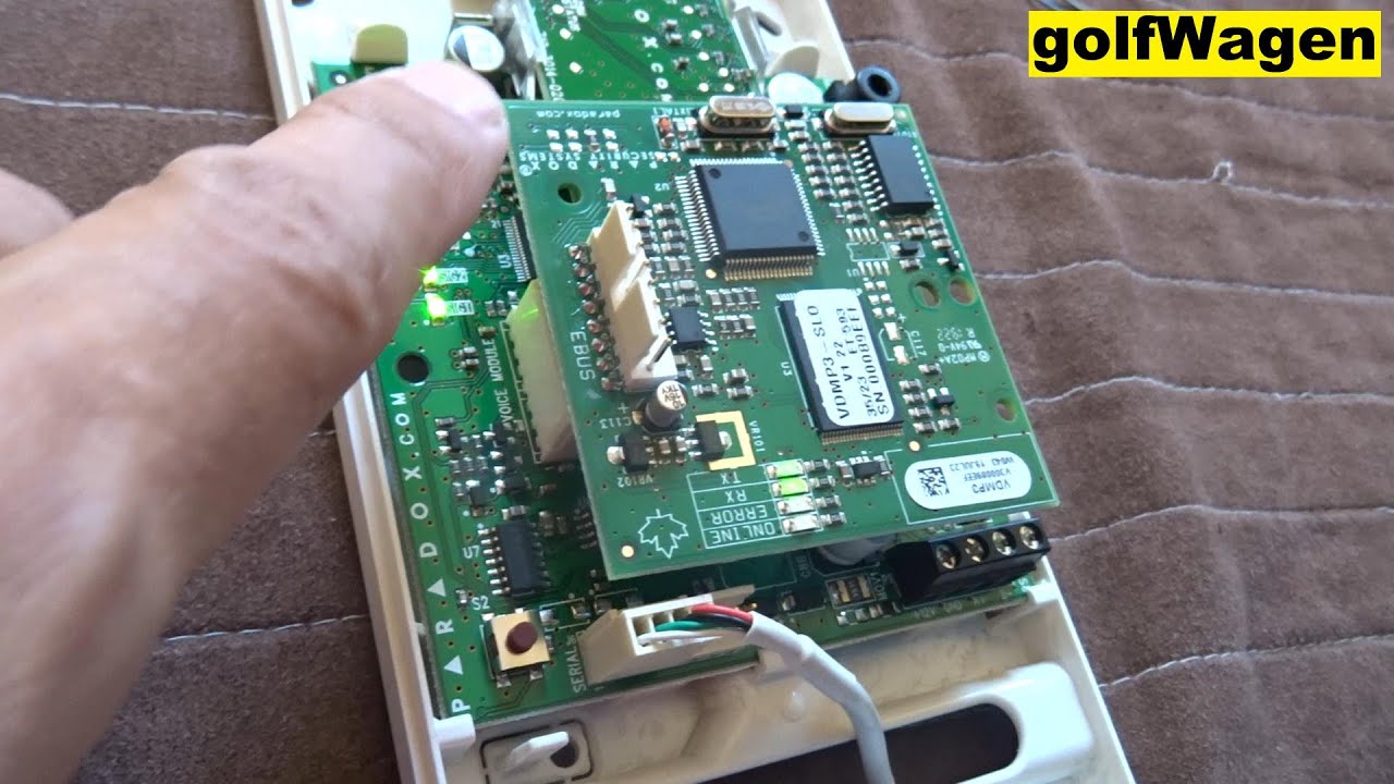 Paradox EVO192+PCS250+VDMP3 voice modul install programming BabyWare ...