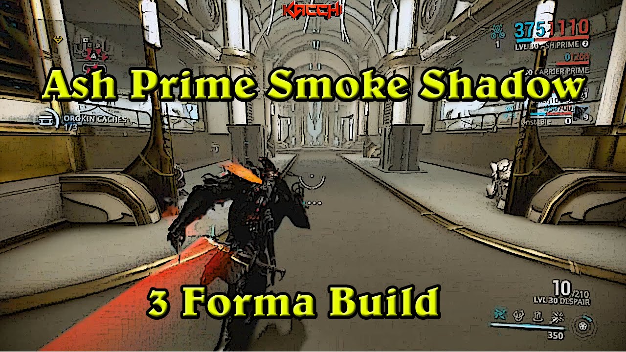 Warframe PS4 Ash Prime Smoke Shadow Build - 3 Forma - YouTube