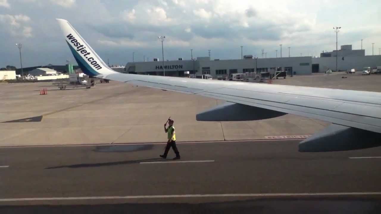 Takeoff from Hamilton Munro Airport (YHM) on WestJet 737 - YouTube