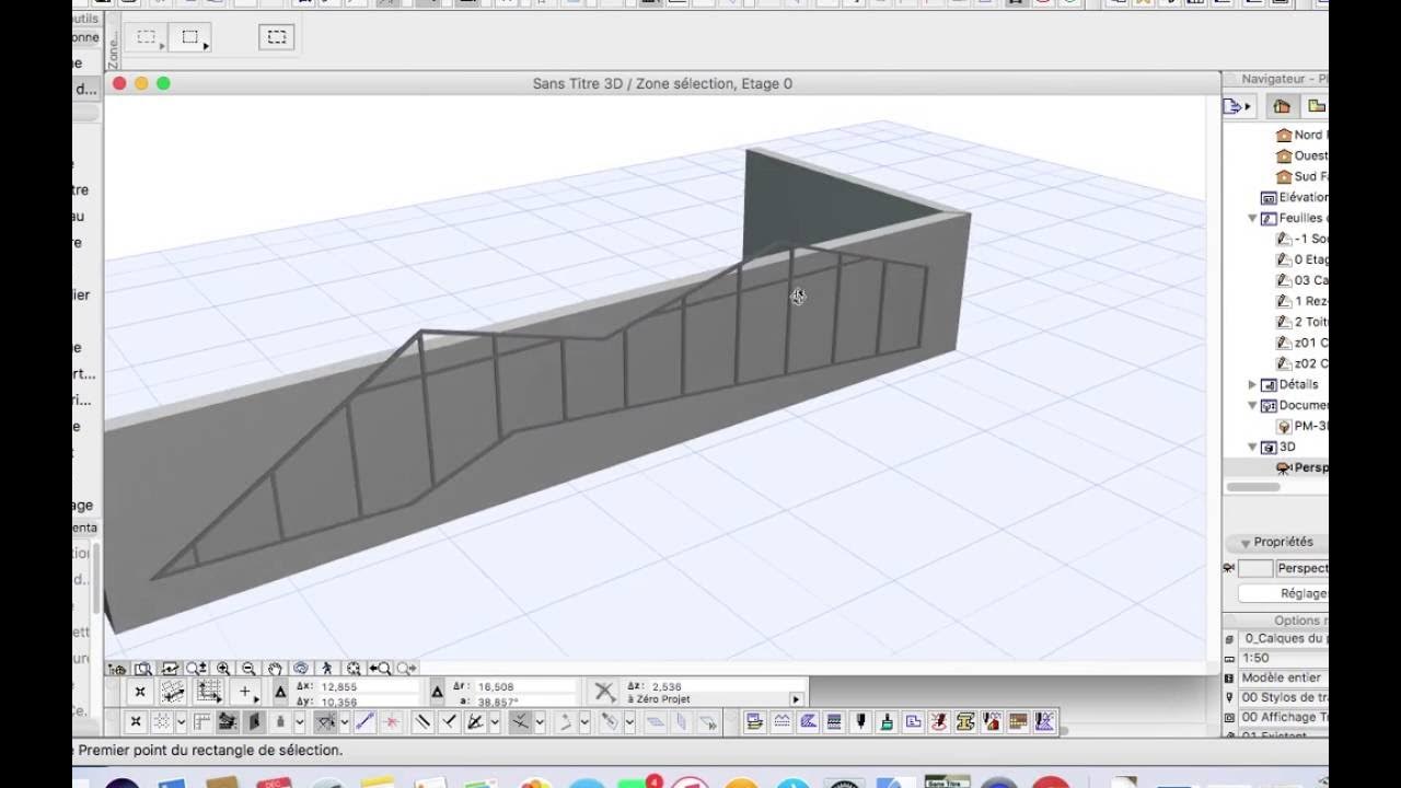 mur rideau avec la forme que vous voulez (archicad tuto) - YouTube