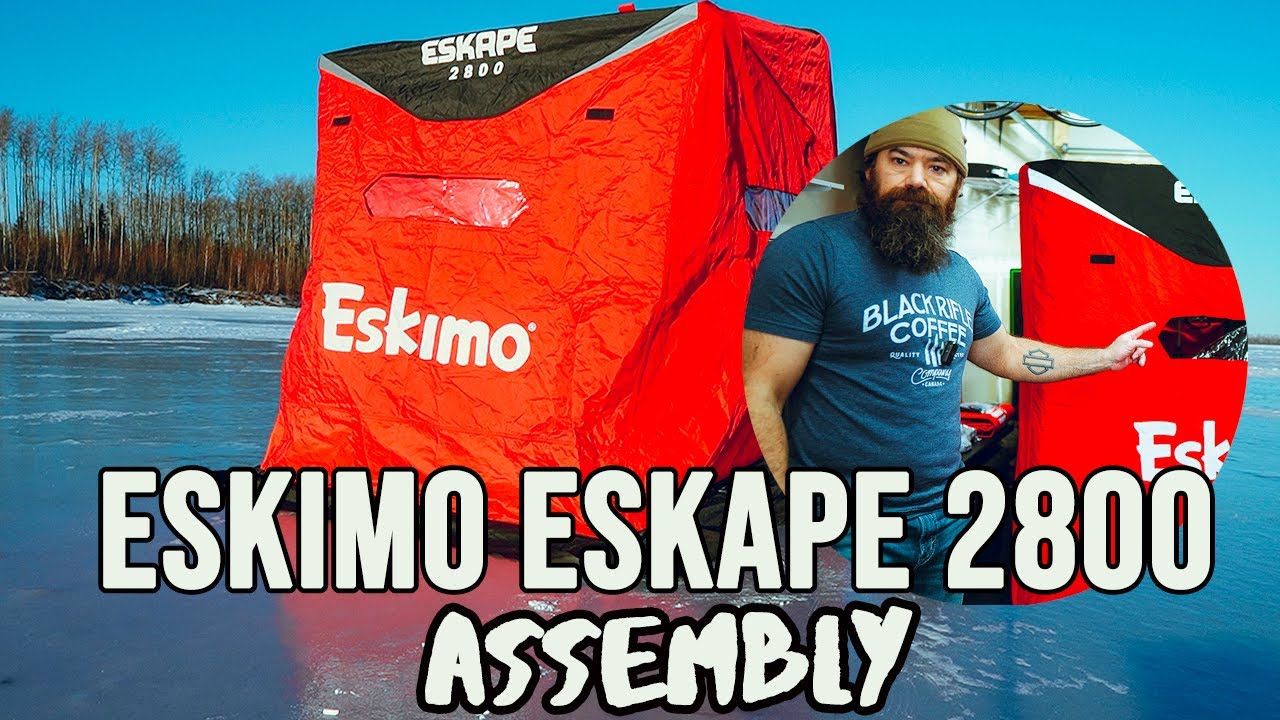 Assembling the Eskimo Eskape 2800 Flip Over Ice Shelter - YouTube