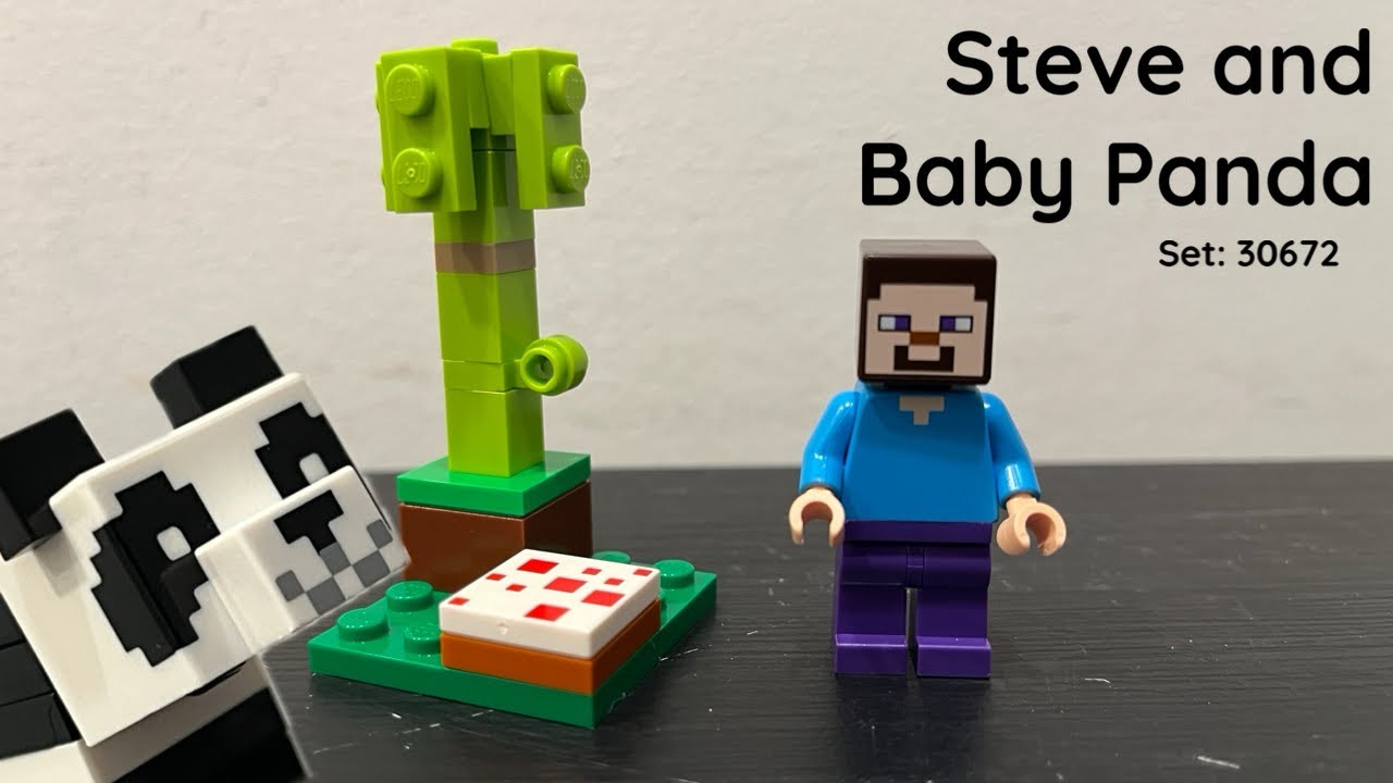Lego Minecraft Steve and Baby Panda Polybag | Set: 30672 - YouTube