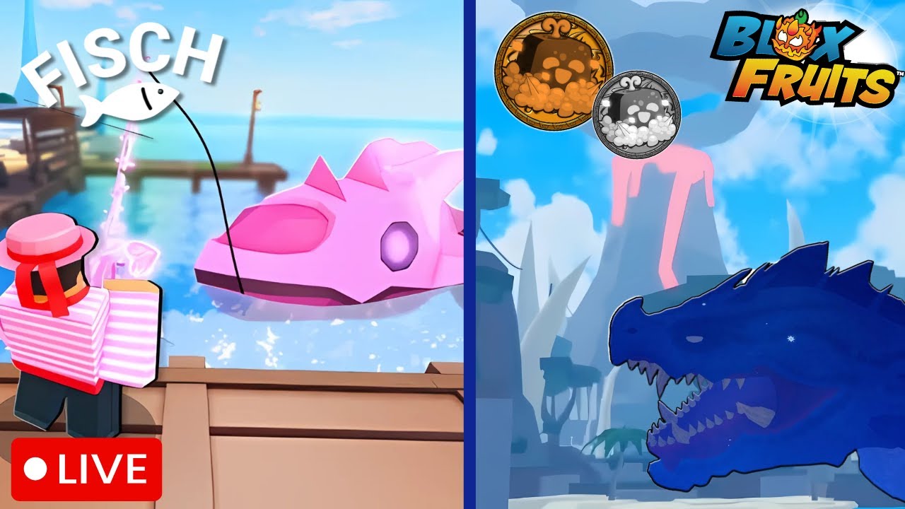 F ROBLOX🔴[BLOX FRUITS] E [FICSH] AO VIVO🔴AJUDANDO LEVI ️E VULCÃO🌋# ...