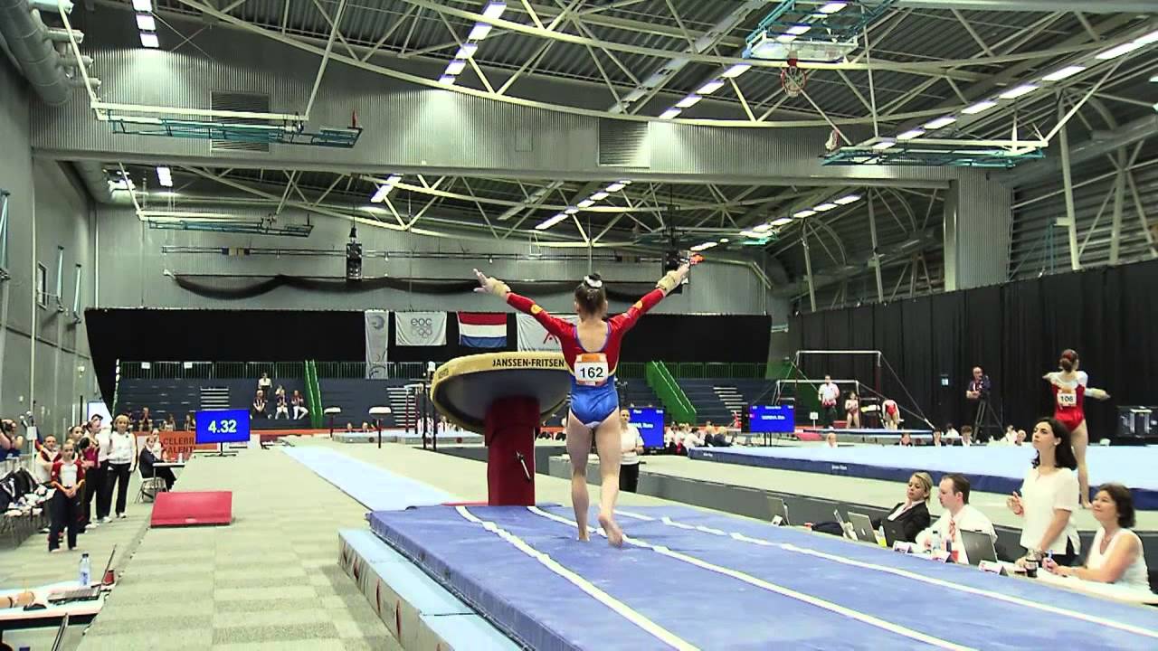 EYOF2013 GYMNASTICS (G) LAURA JURCA (ROU) VAULT - YouTube