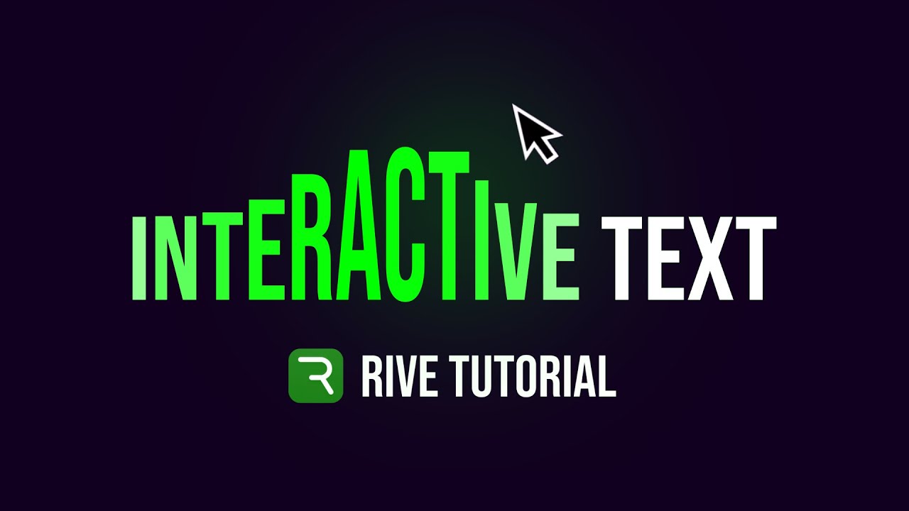 Rive - Interactive Text | 1 Part | Interactive Motion - YouTube
