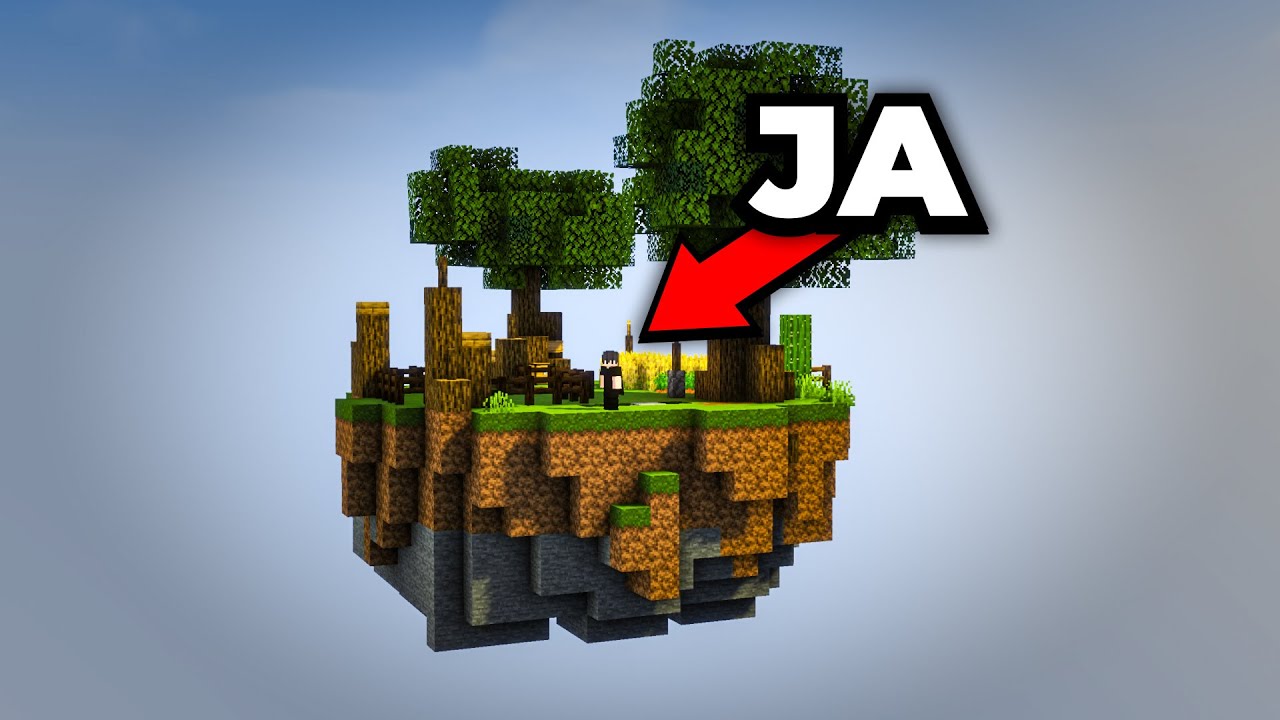 PRZEŻYŁEM 1 GODZINE NA WYSPIE W NIEBIE SKYBLOCK - YouTube