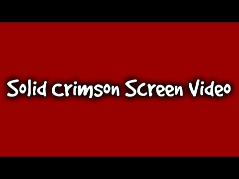 Solid Crimson Colored Screen for 10 Hours Background | Backdrop - YouTube