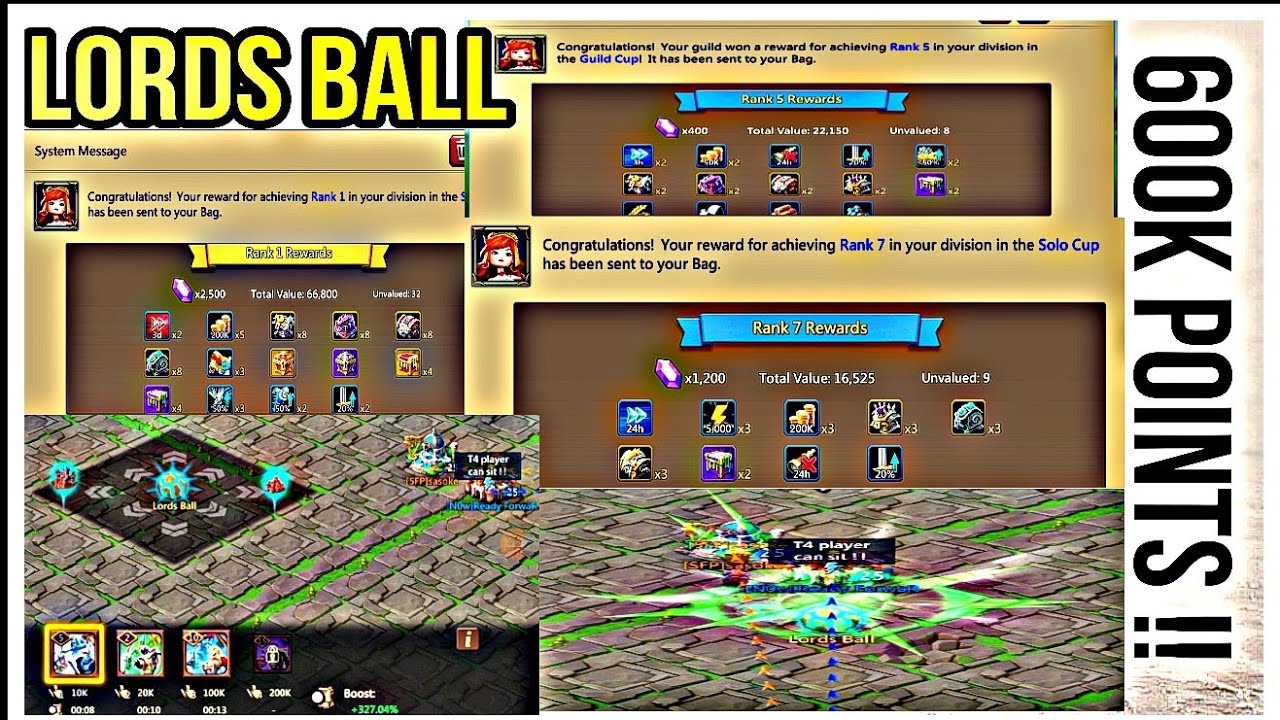 Lords Mobile - Lords Ball | 600K points [ Solo Points ] | #lordsmobile ...