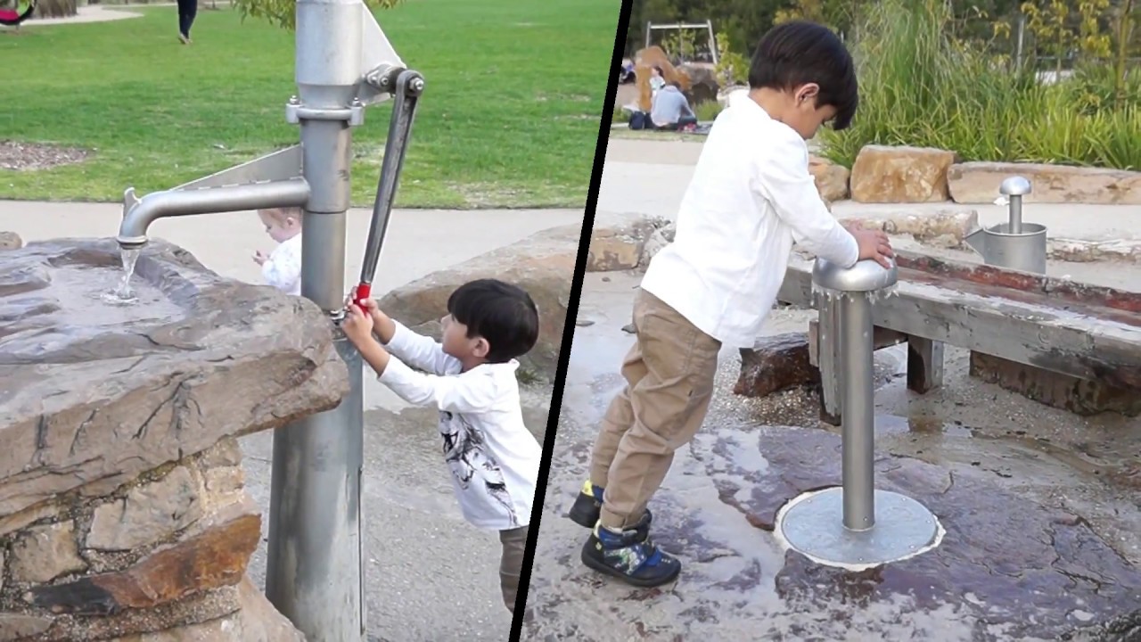 Water Dam Games for Kids at Royal Park Nature Playground - YouTube
