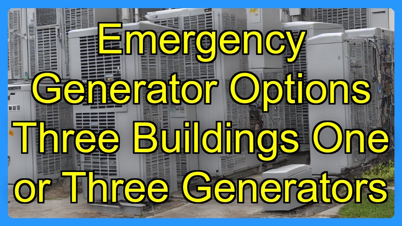 Emergency Generator Options Three Buildings One or Three Generators ...