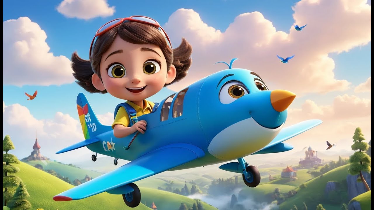 The Wings on the Plane Go Zoom Zoom Zoom Rhyme Song | Popular Nursery ...
