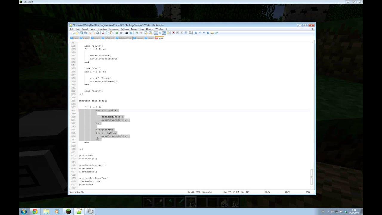 Computercraft - From noob to pro [24] - Gathering Wood - YouTube
