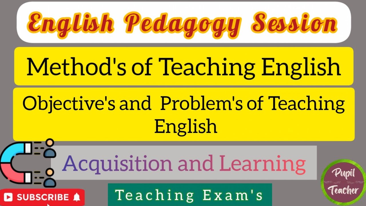 English Pedagogy- Method's of Teaching English, Acquisition & Learning ...