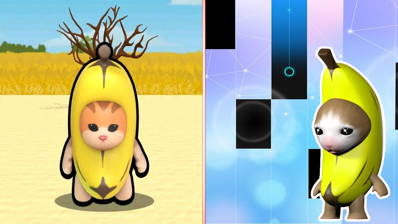 Banana Cat Piano Tile vs Banana Cat Squid Game - YouTube