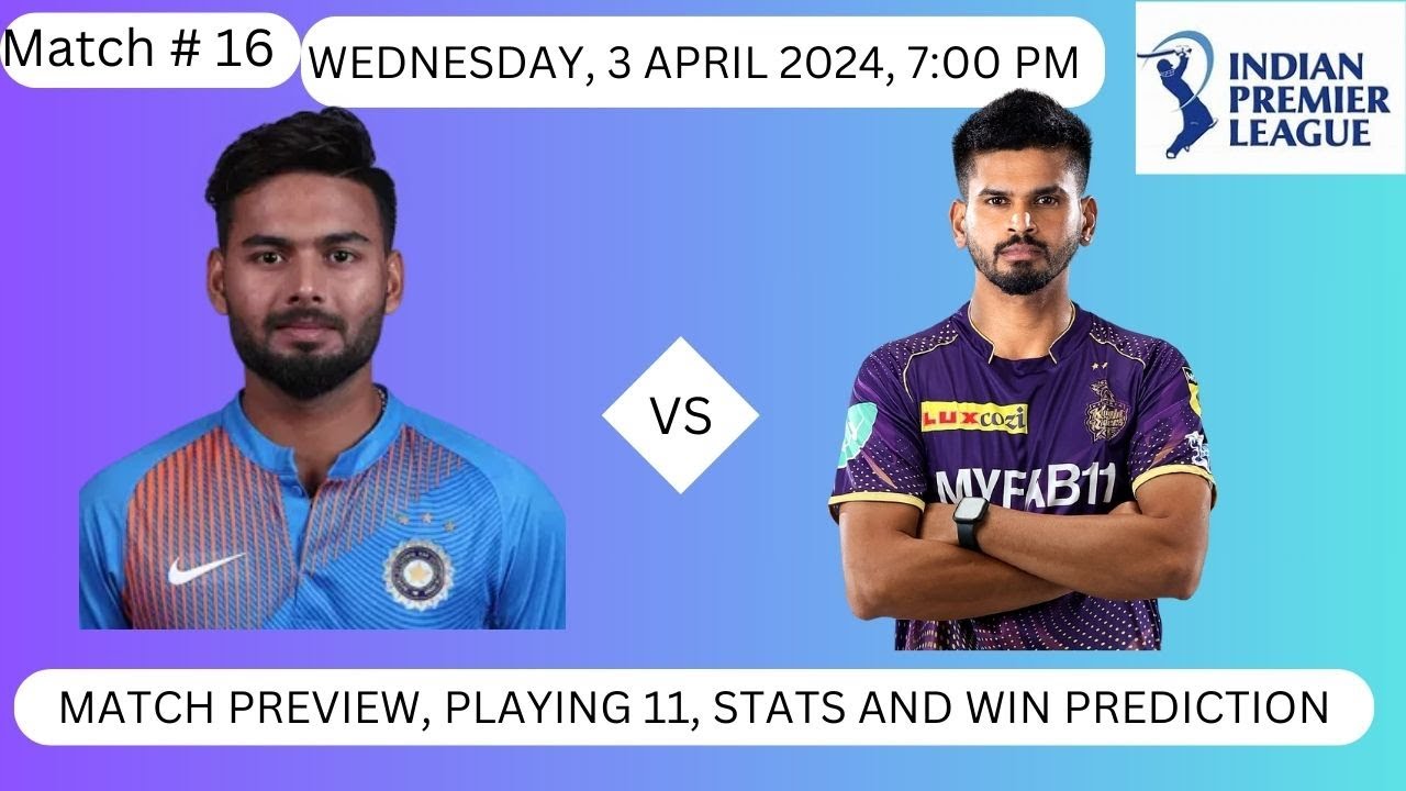 IPL MATCH 16 2024 DC VS KKR, TATA IPL 2024 MSTCH 16 DELHI VS KOLKATA ...