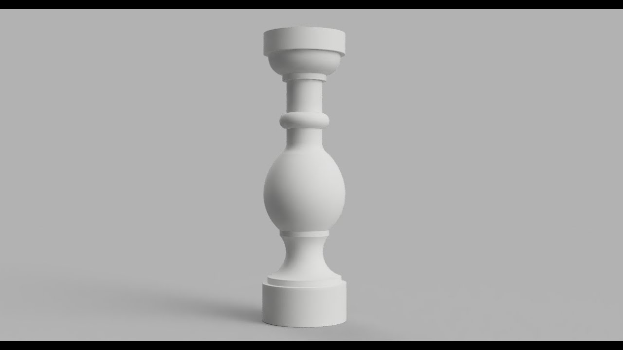 3d modeling baluster fusion 360 tutorial - YouTube