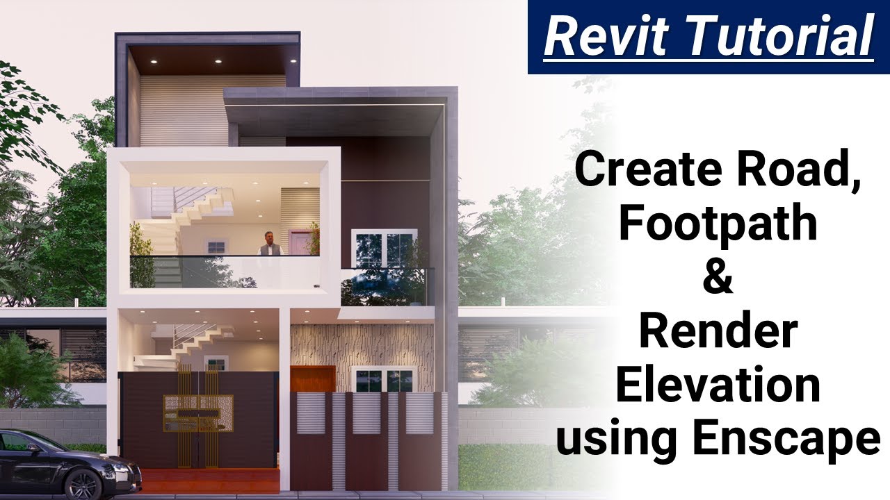 Revit Tutorial, Create Road, Footpath and Render Elevation using ...