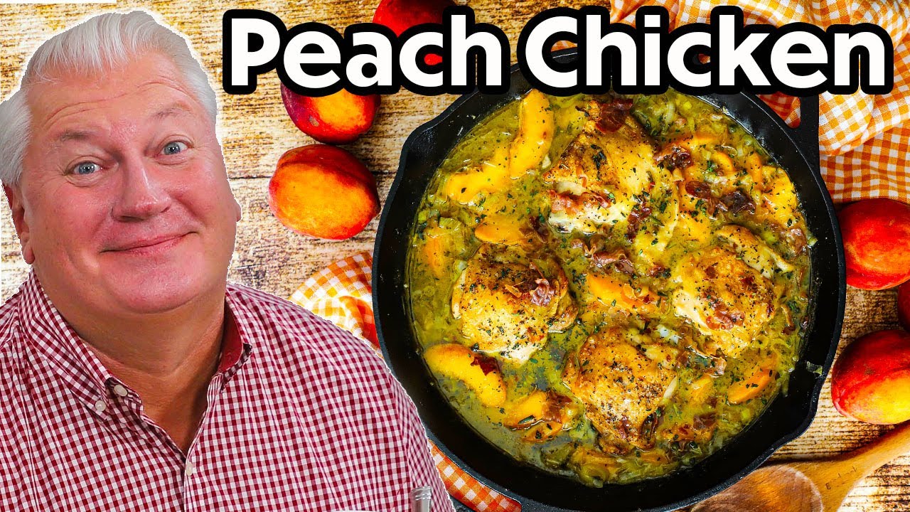 The Most AMAZING Peach Chicken Recipe - YouTube
