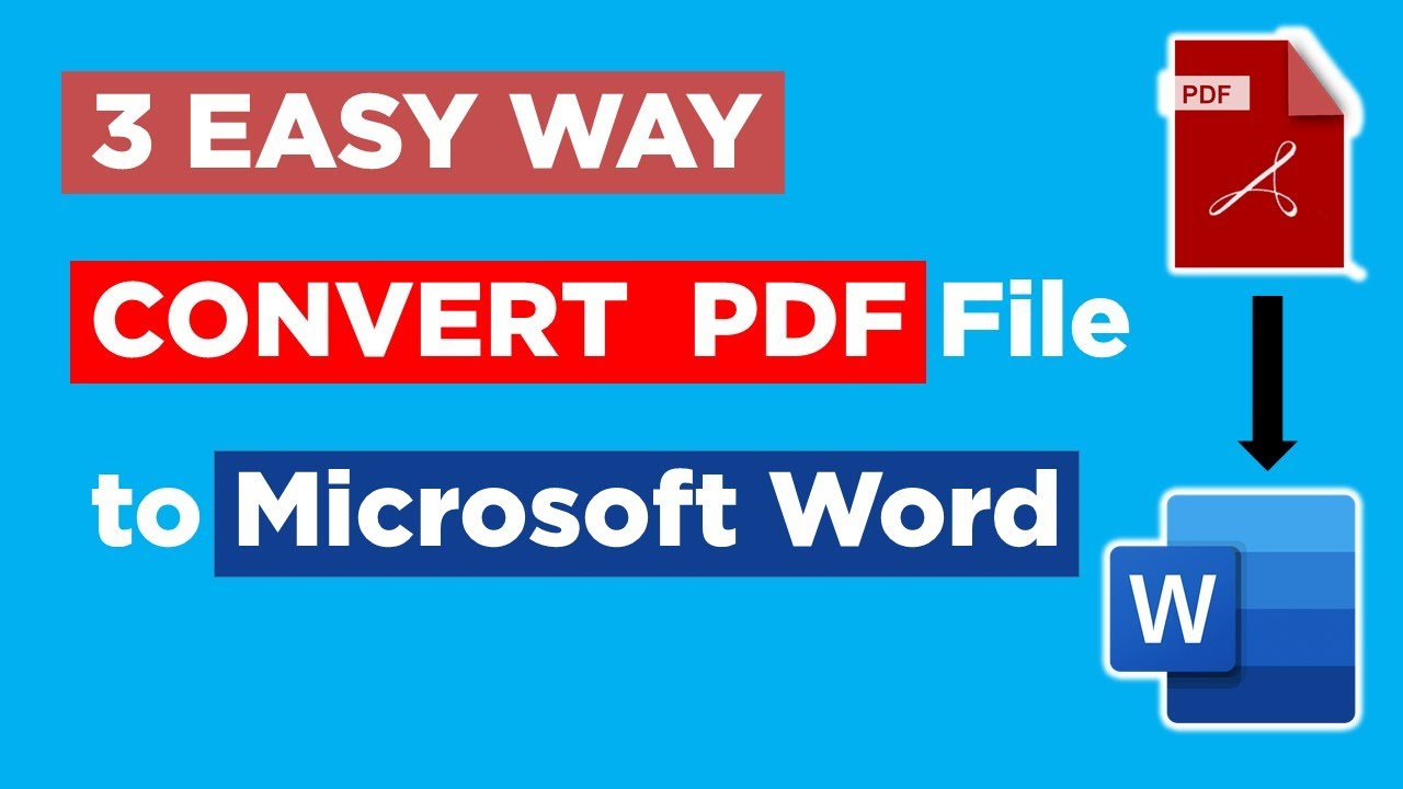 Best 3 Easy Way to Convert PDF Files to Text Documents or MS Word ...