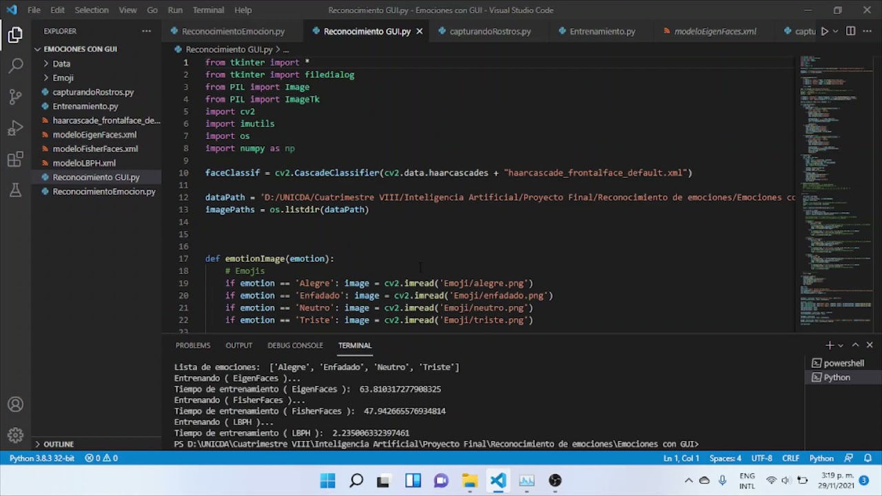 Detector de emociones con reconocimiento facial en Python - Proyecto ...