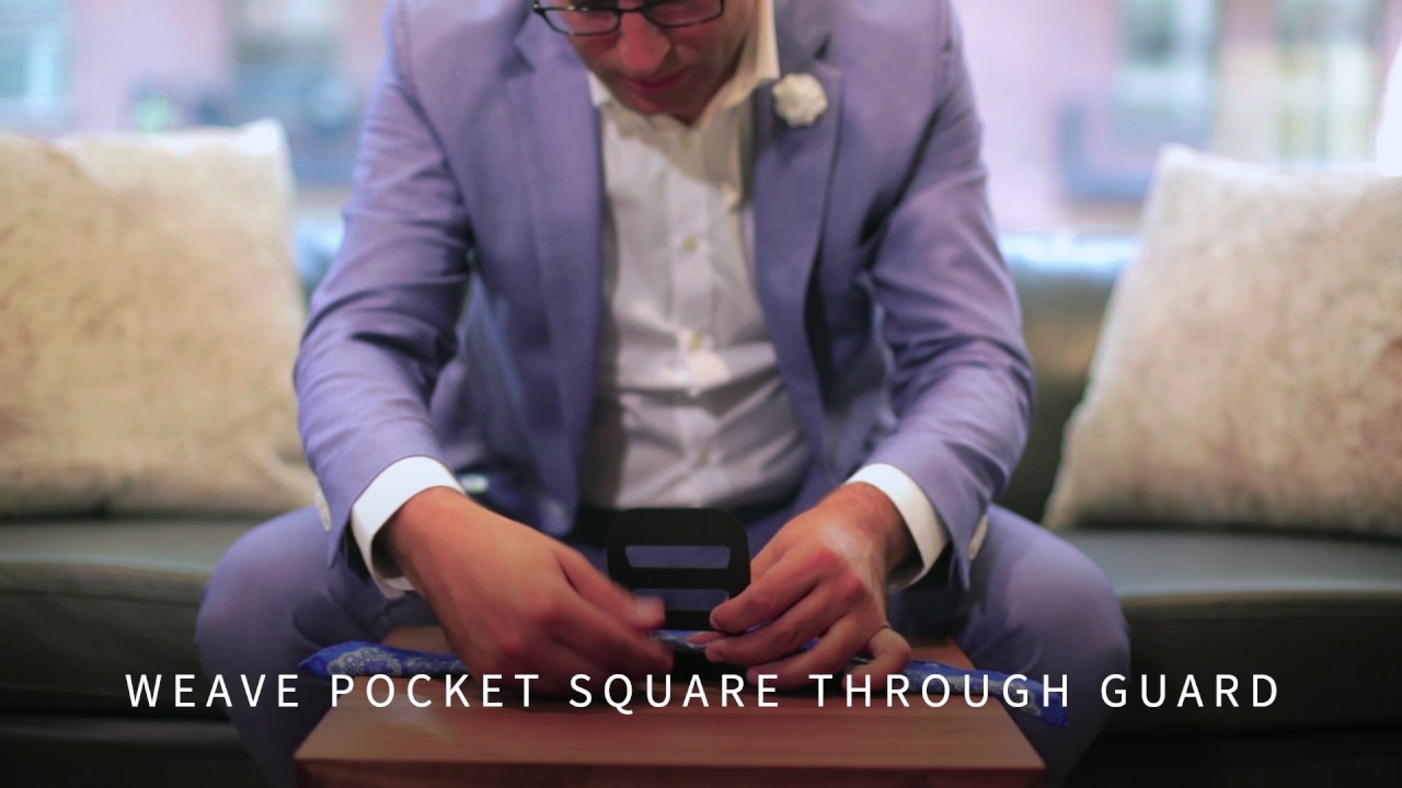 Creating a Perfect Pocket Square Puff Fold with Squareguard Holder ...