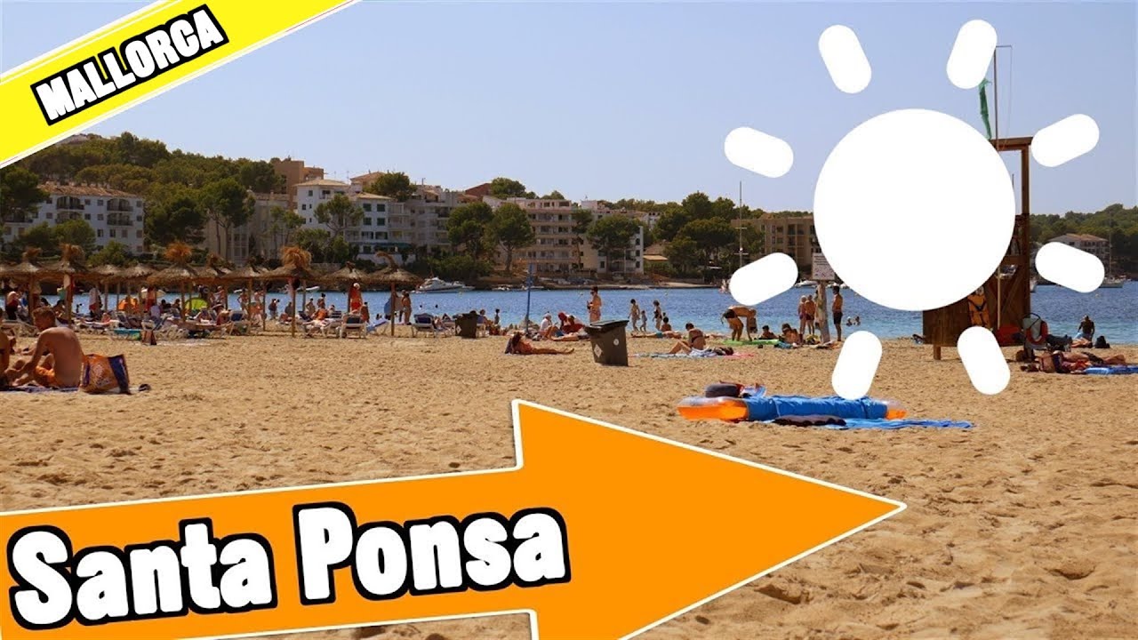 Santa Ponsa Majorca Spain: Tour of beach and resort - YouTube