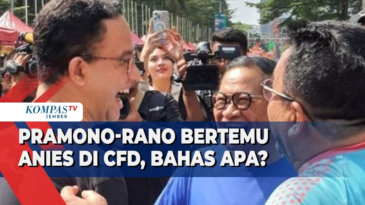 Sempat Bertegur Sapa dan Foto Bersama di CFD Jakarta, Pramono-Rano ...