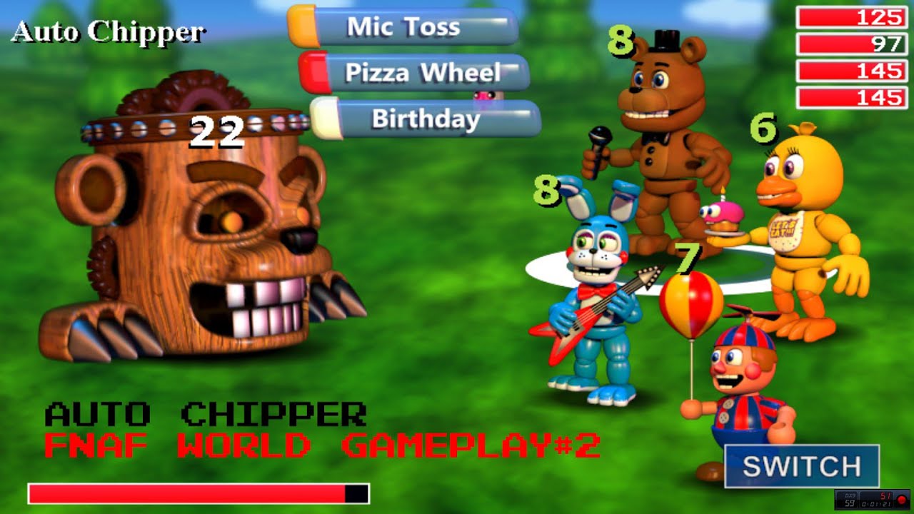 FNAF World { AUTO CHIPPER BOSS}#2 - YouTube