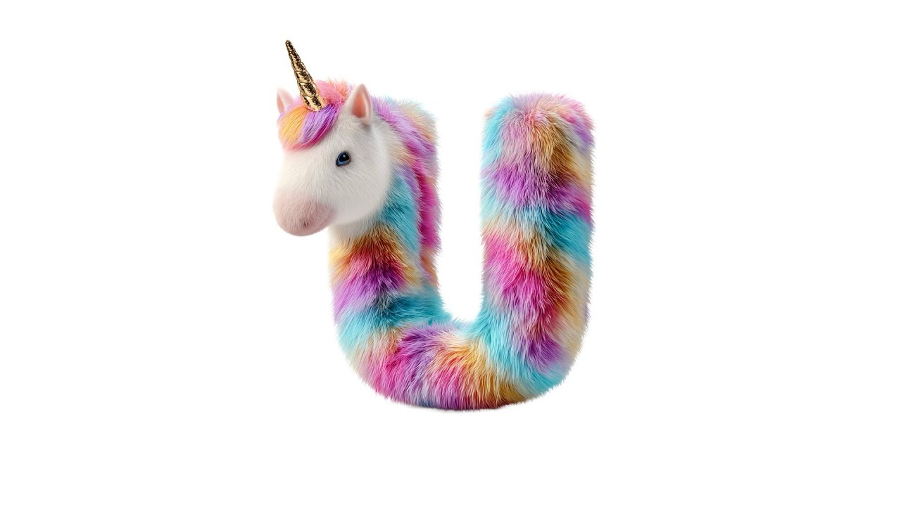 U is for Unicorn and also for Universe. Learn the Alphabet, Letter U ...