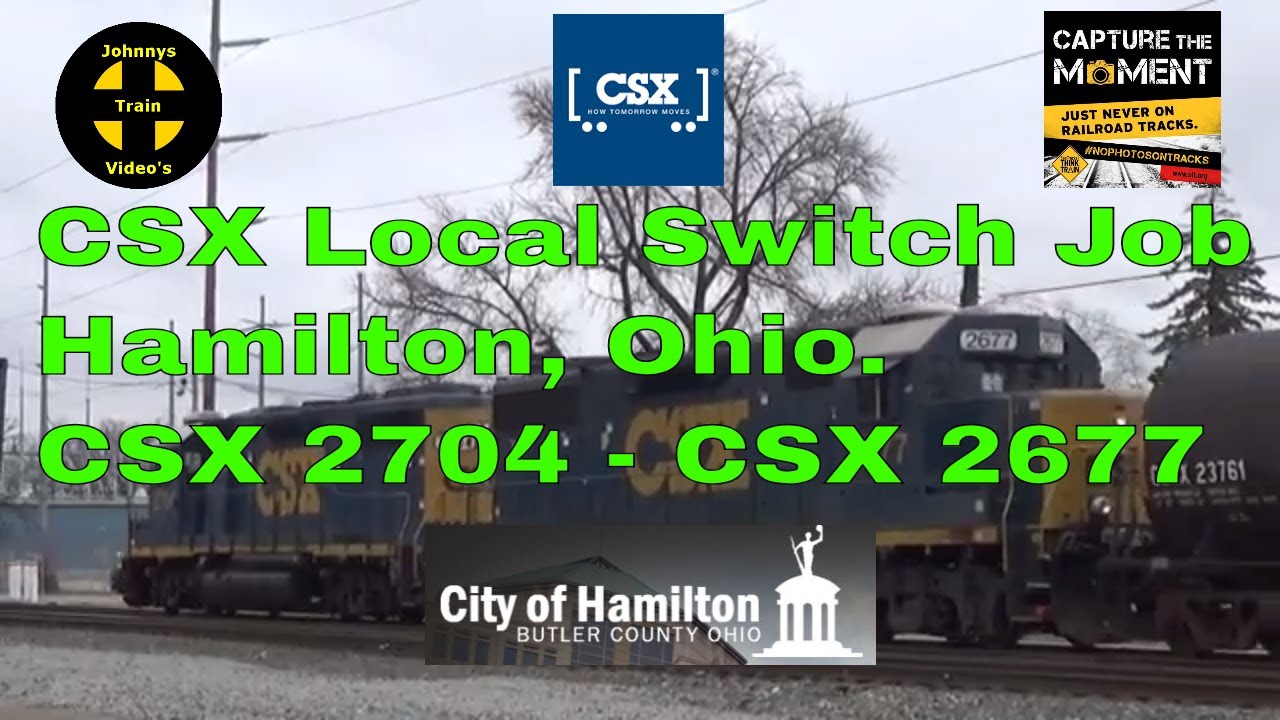 CSX Local Switch Job In Hamilton, Ohio - YouTube