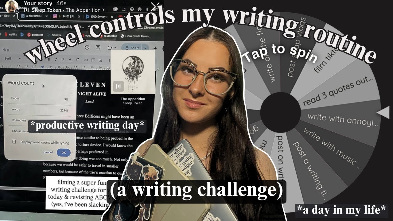 wheel controls my writing day! // a productive (and chaotic) writing ...