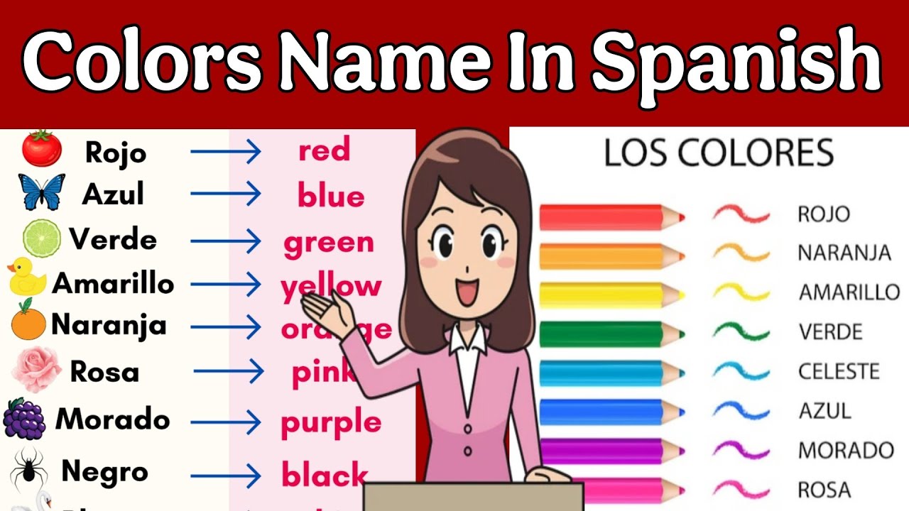 Colors Name In Spanish| Los Colores #colors #colorsname #loscolores # ...