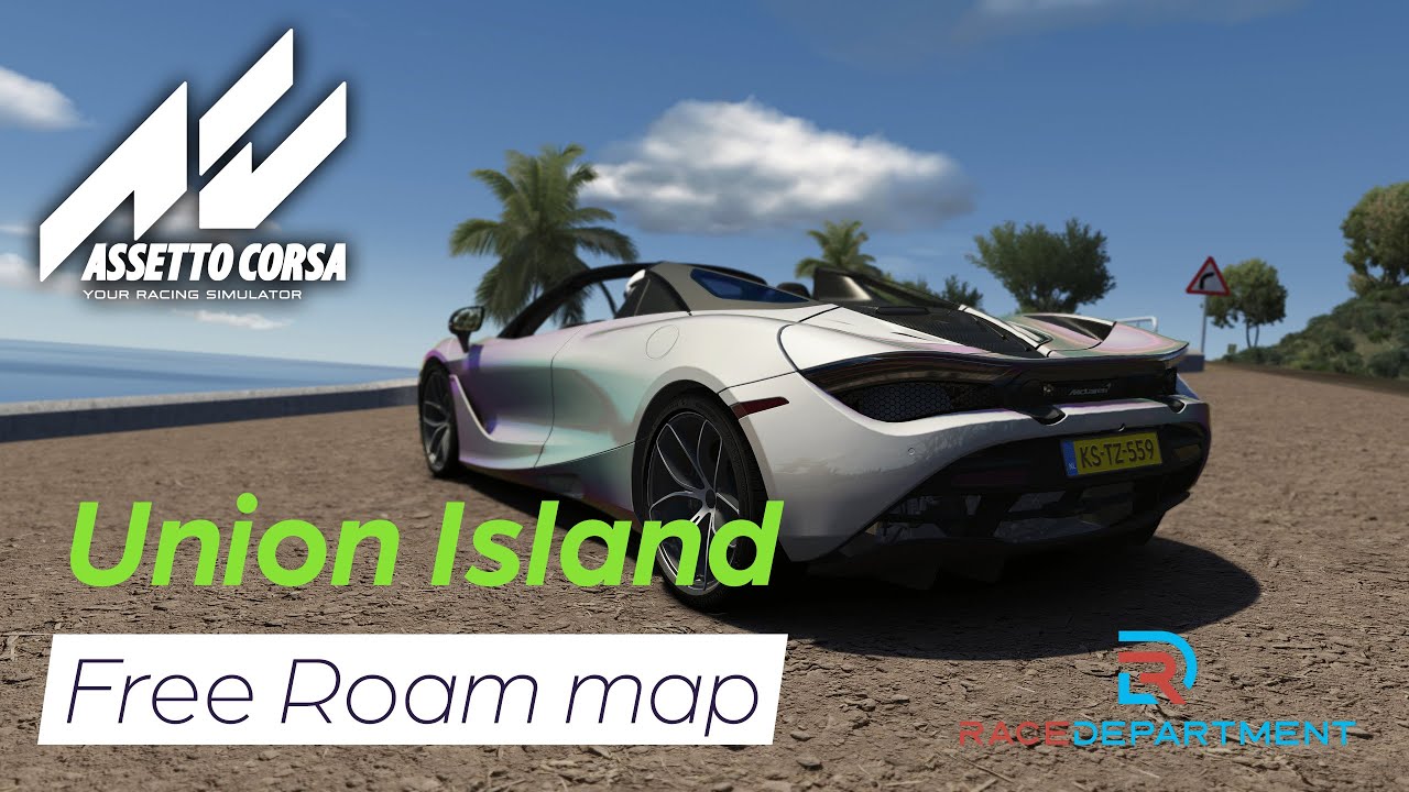 Assetto Corsa Union Island - New Racedepartment Free Roam Map - YouTube