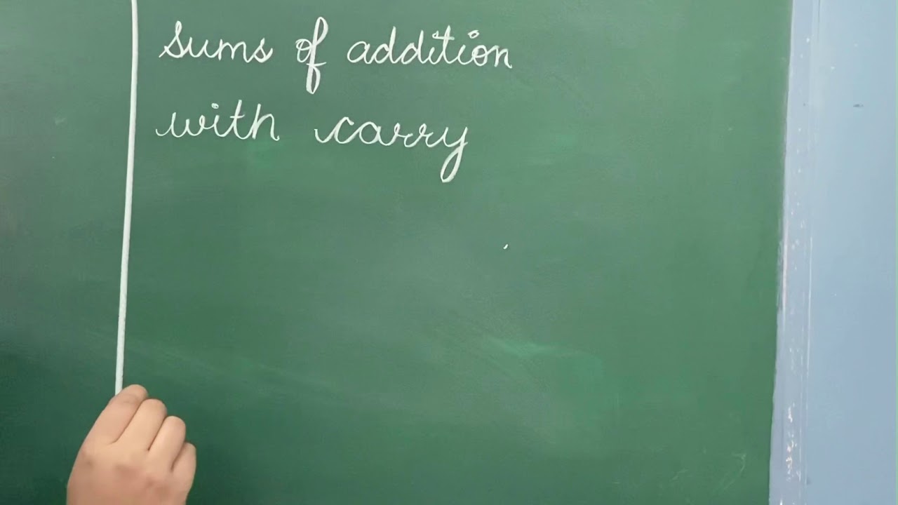 Class I- Sums of Addition with carry - YouTube