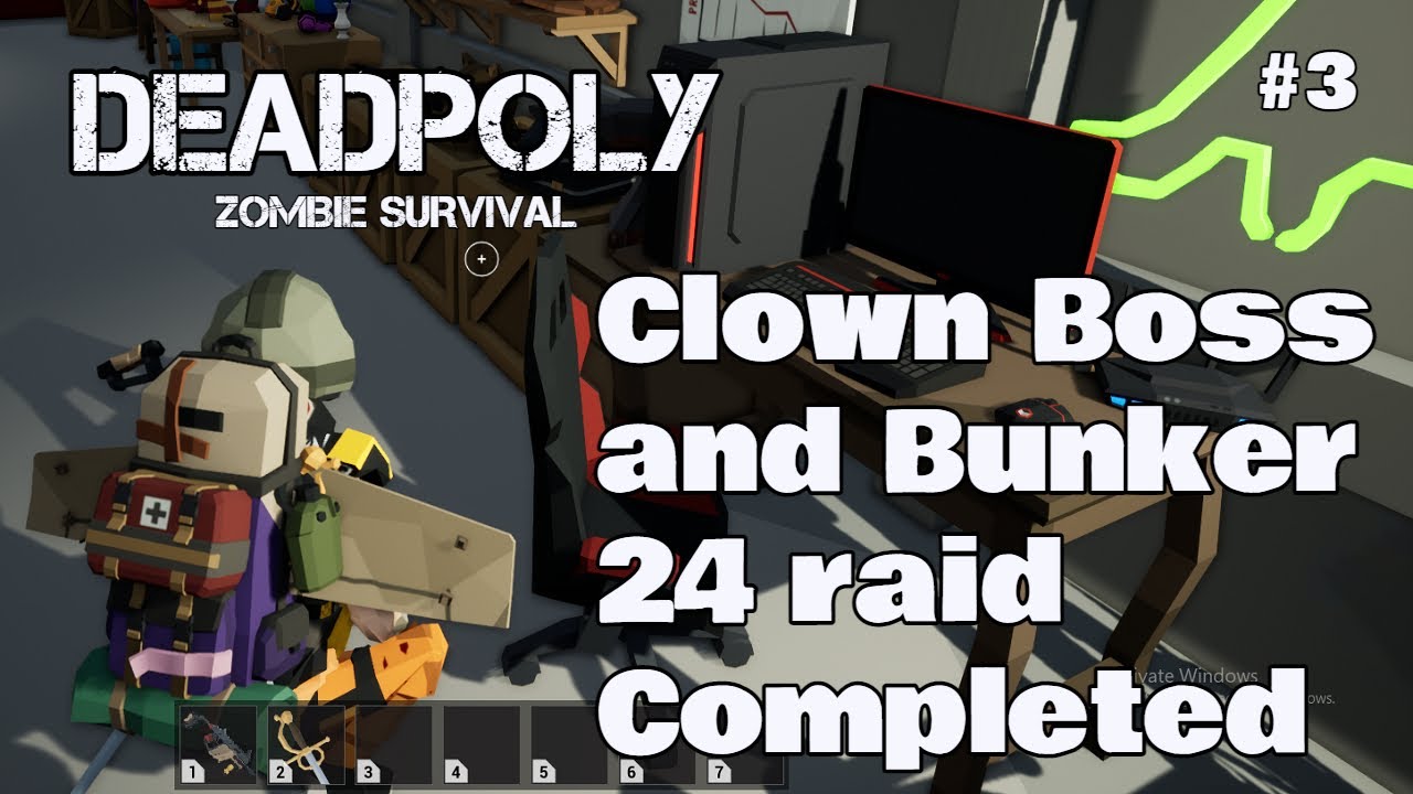 DEADPOLY Zombie Survival | Clown Boss and Bunker 24 Raid - YouTube