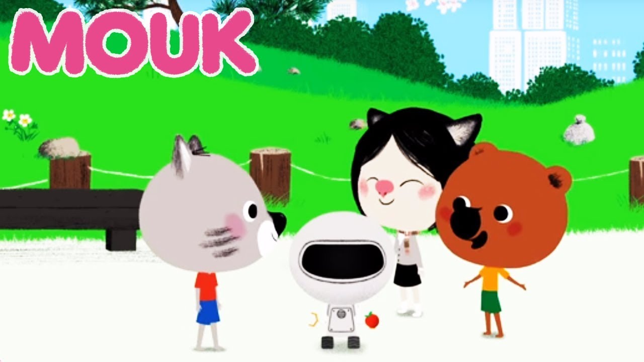 Mouk - The Runaway robot and the Giant drawings | Cartoon for kids ...