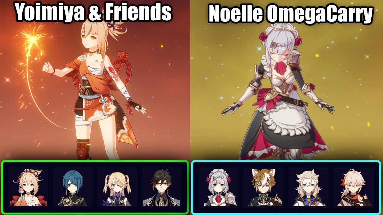 Yoimiya & Friends + Noelle Triple Geo, Spiral Abyss 3.5 - Genshin ...
