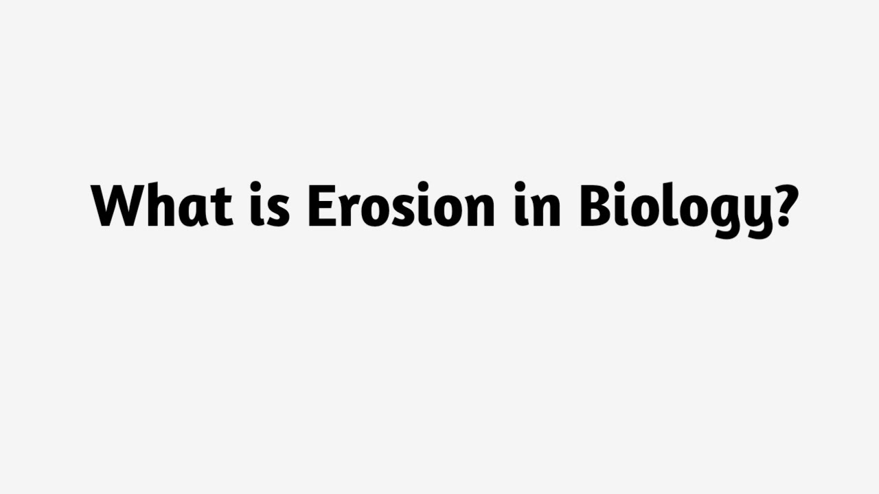 What is Erosion in Biology ? - YouTube