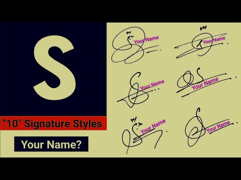 S letter stylish signature | signature tutorial | s style signature | # ...