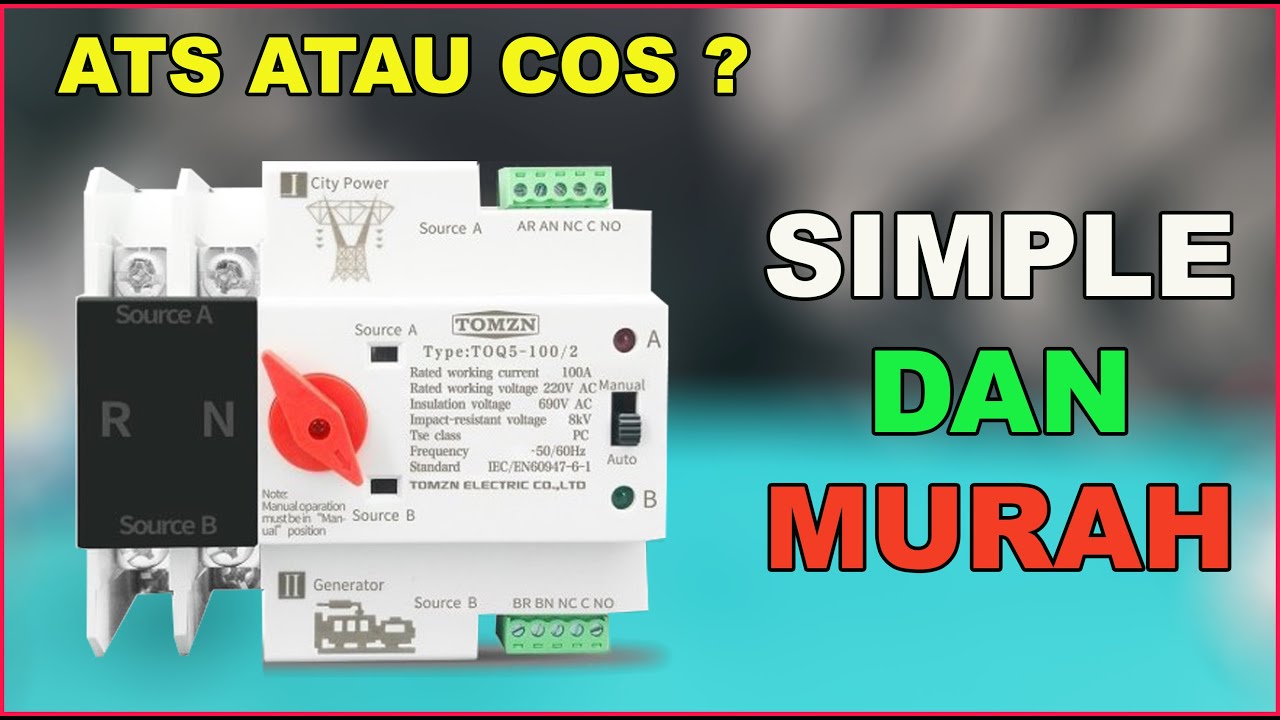 REVIEW ATS AUTOMATIC TRANSFER SWITCH - PLN GENSET / INVERTER - YouTube