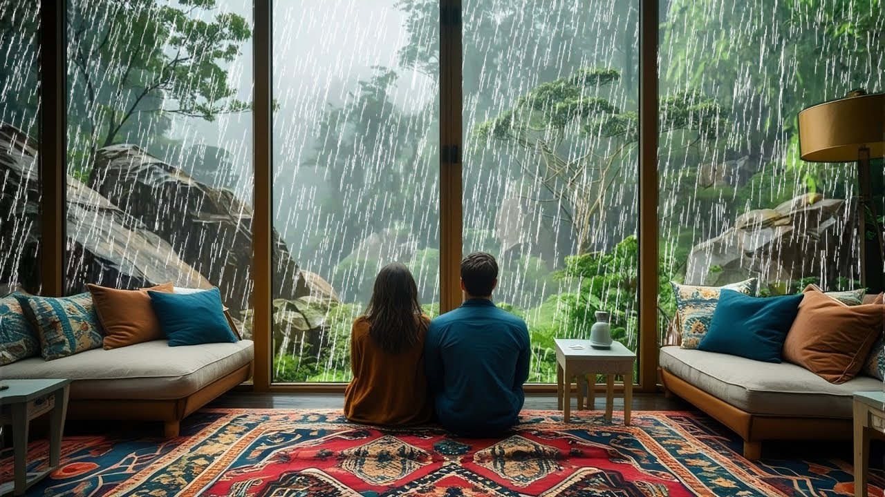 Chill Cozy Room | Gentle Rain & Piano Music for Stress-Free Sleep and ...