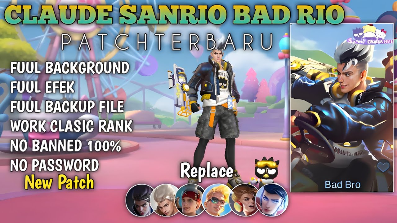 Script Skin Claude Sanrio Bad Bro No Password | Full Effect & Voice ...