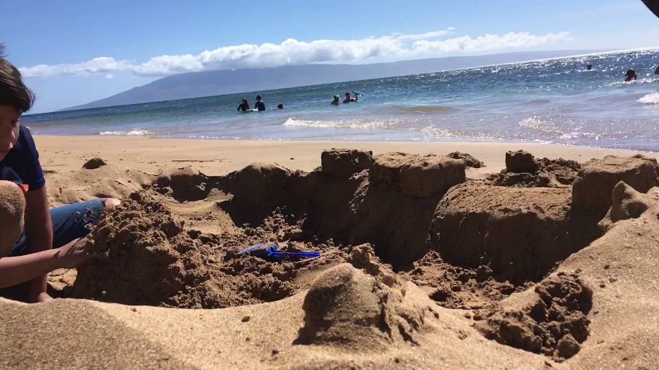 Super sand castle create waves destroy - YouTube