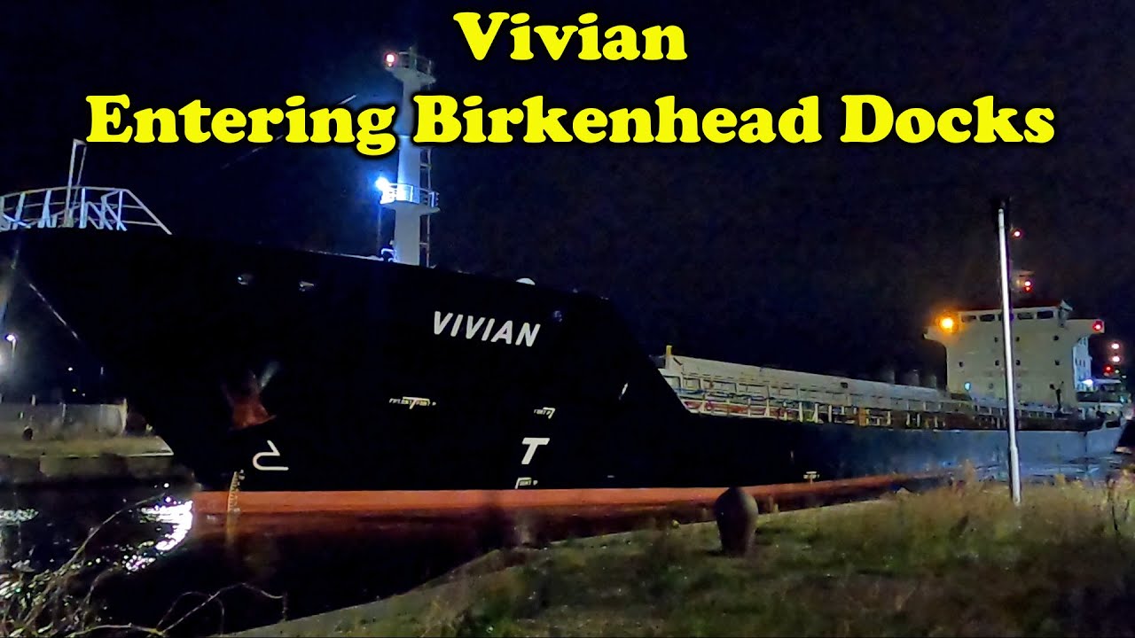 Vivian Cargo Ship Entering The West Float, Birkenhead - YouTube