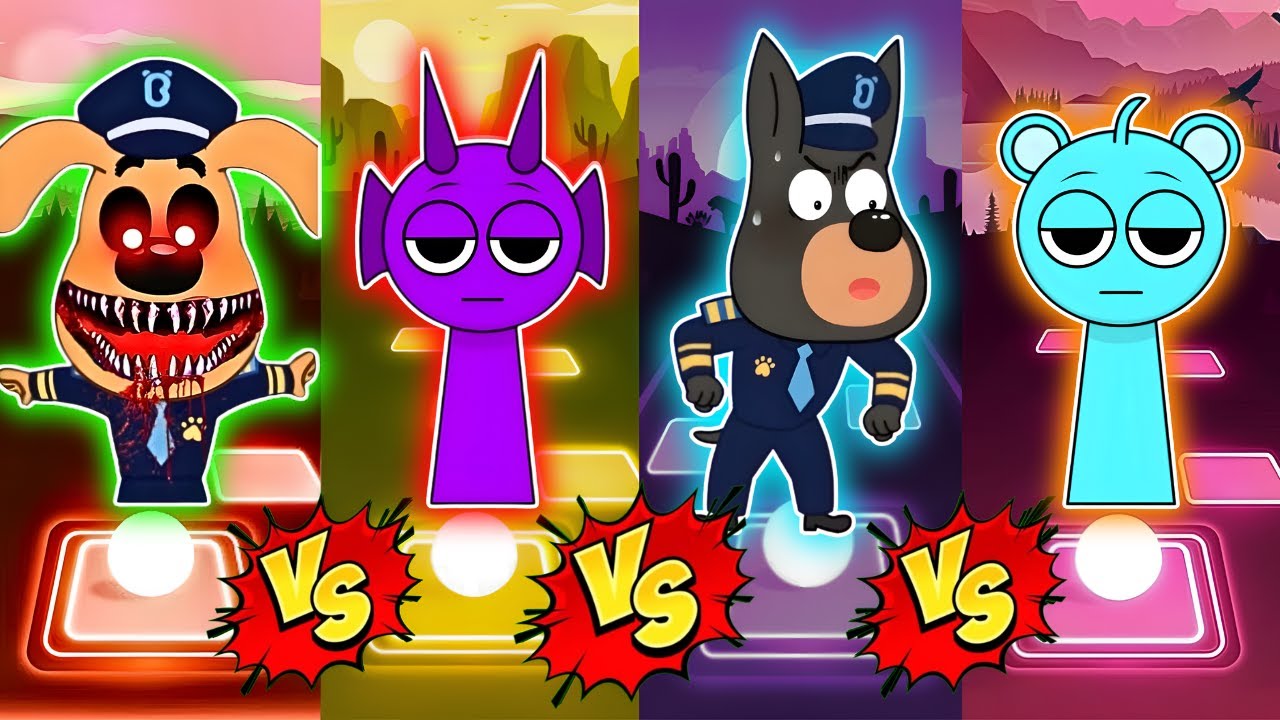 Sheriff Labrador Team 🆚 SPRUNKI Incredibox Team | Tiles Hop. Who is ...