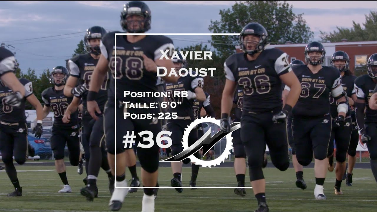 RB #36 Xavier Daoust - Noir et Or - Saison 2018 - YouTube