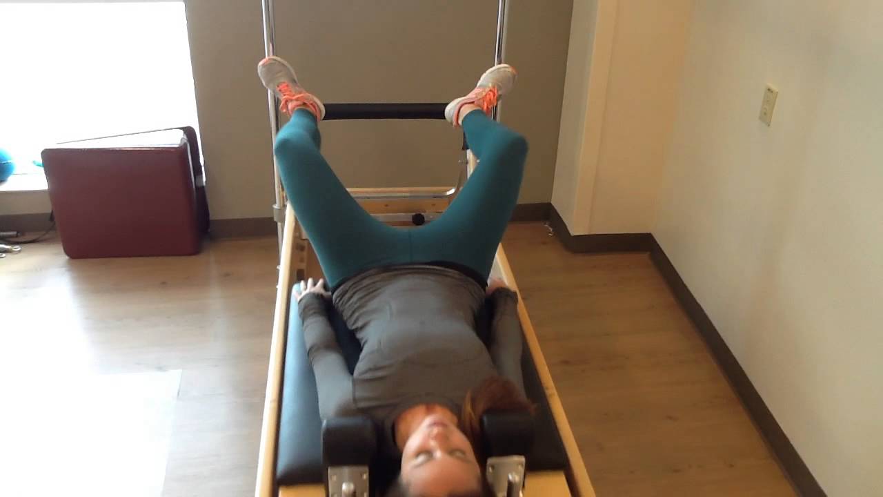 Pilates Reformer Footwork 2 - YouTube
